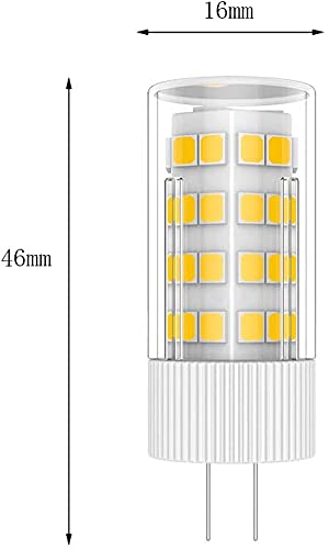 T4 G8 LED Light Bulbs JCD Xenon, for Under Counter Kitchen Lighting,Microwave Light G8 ,GY8.6 for Halogen GE Oven Parts Kitchen Light Replacement AC 110v-130v (4W-2-Pack) (Warm White)