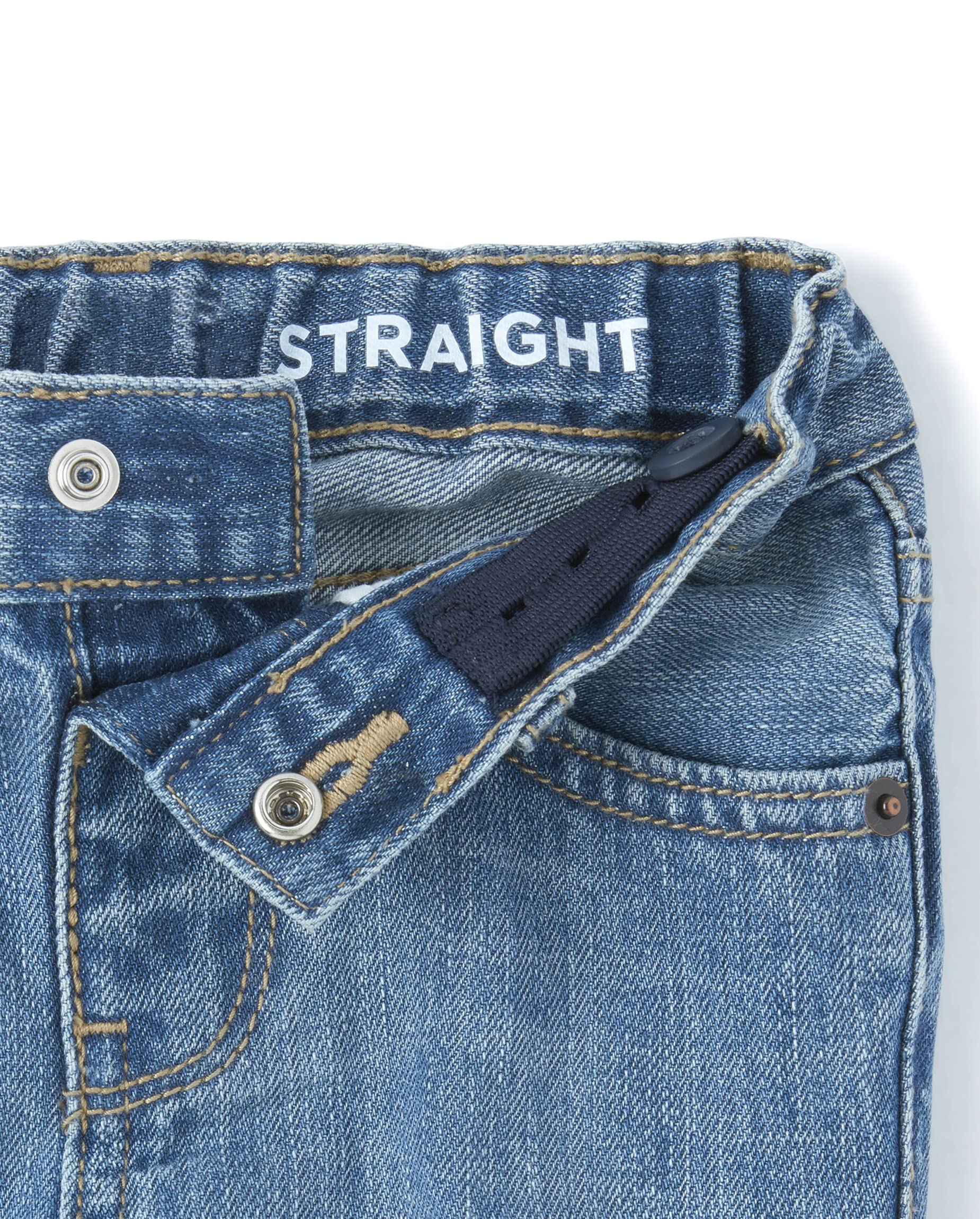 The Children's Place baby boys And Toddler Basic Straight Leg Jeans, Carbon Wash/Dk Juptier 2 Pack, 12-18 Months US