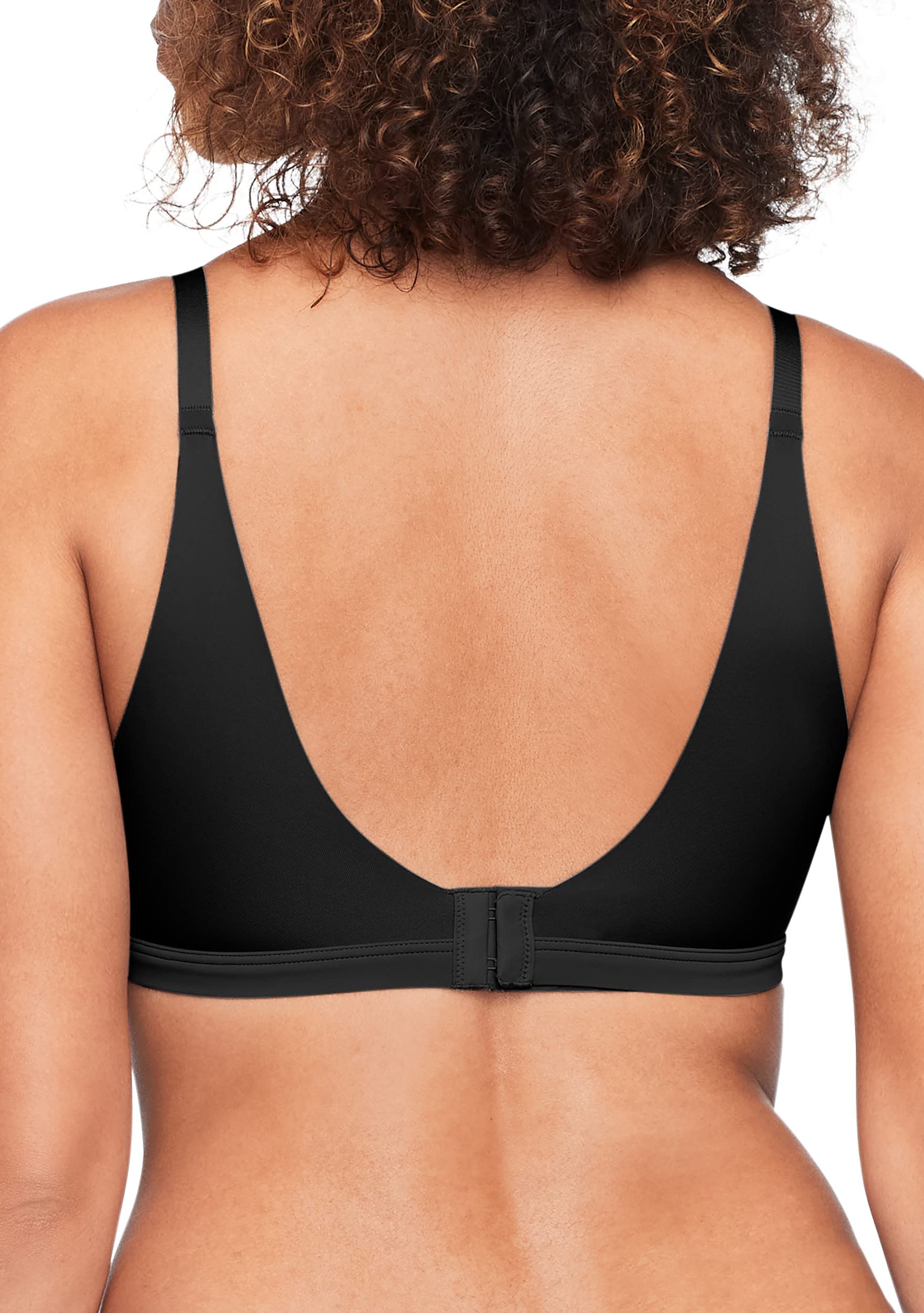 Warner's Women's No Side Effects Underarm and Back-Smoothing Comfort Wireless Lift T-Shirt Bra RN2231A, Black, XL