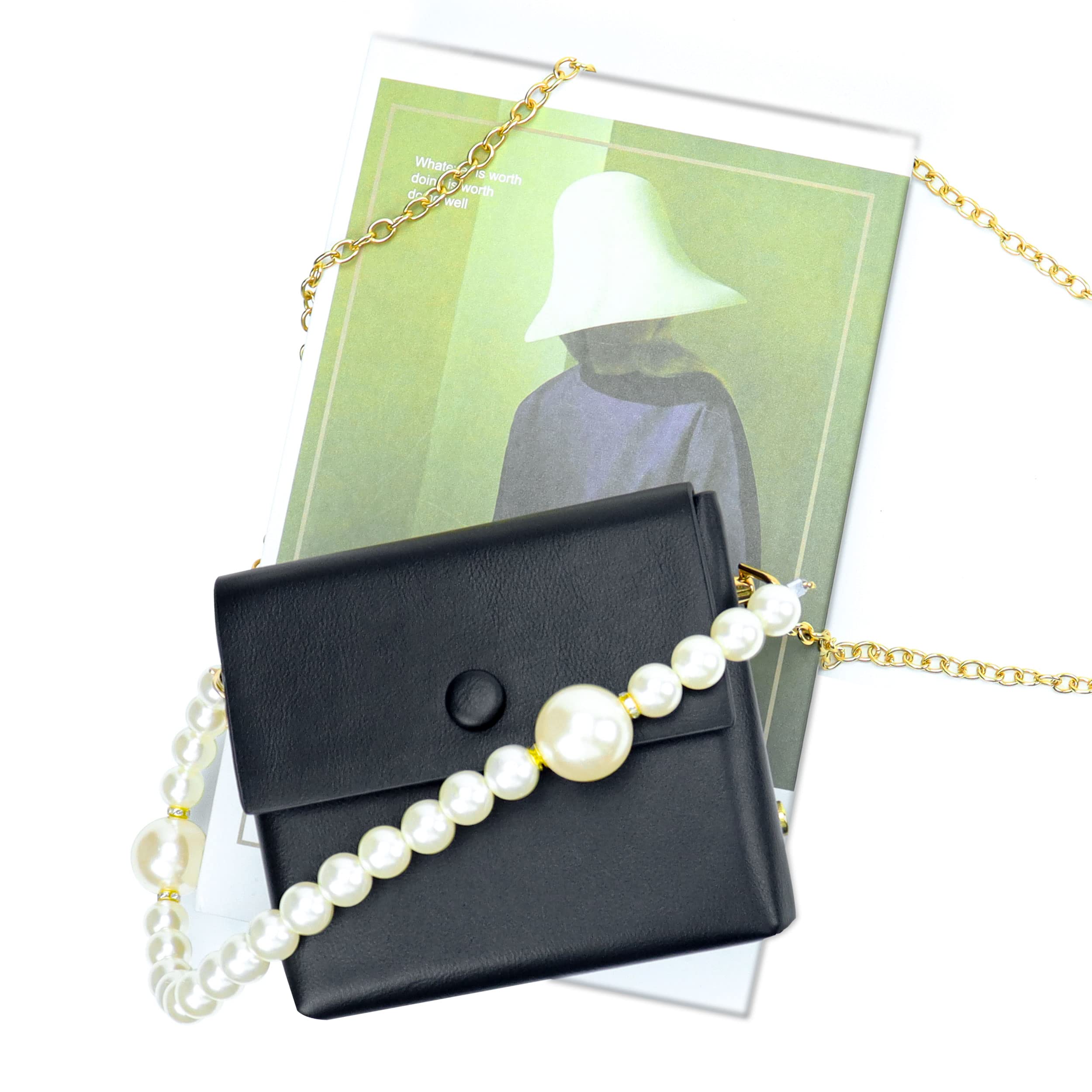 Whale Power Top Handle Handbags for Women Square Evening Bag Small Shoulder Crossbody Purses Black