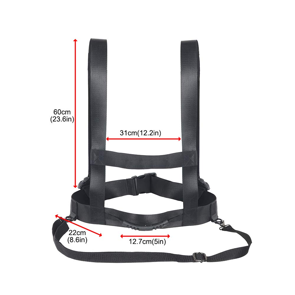 TUXI Ski Trainer Harness Ski Training Harness Safety Belts for - Skating, Skateboarding, Roller Skating Training,Black