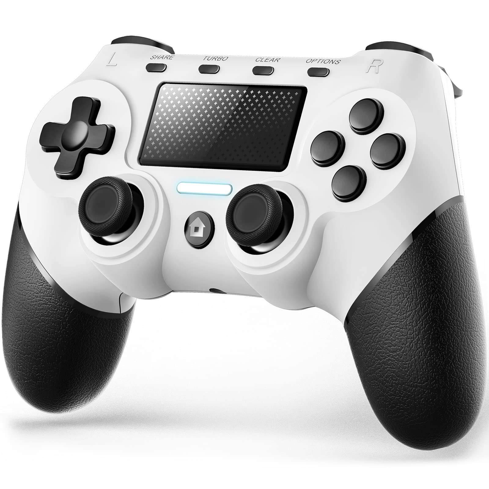 TERIOS Gaming Controller Compatible with PS4/Pro/Slim, Wireless Controller with Enhanced Dual Shock/Superior Control and Shot Precision (White)