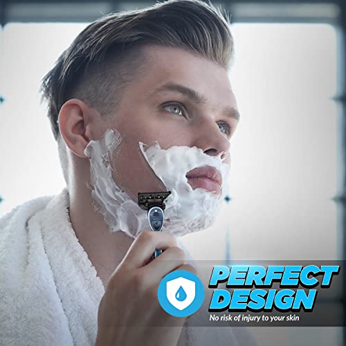 The Ultimate 5 Razors for Men β Premium Shaving Razors for Men with 5 Razor Blades β Exfoliating Bar and Aloe Vera Infused Lubricant β Removable Face Razor Head with Sharp Flexible Blades