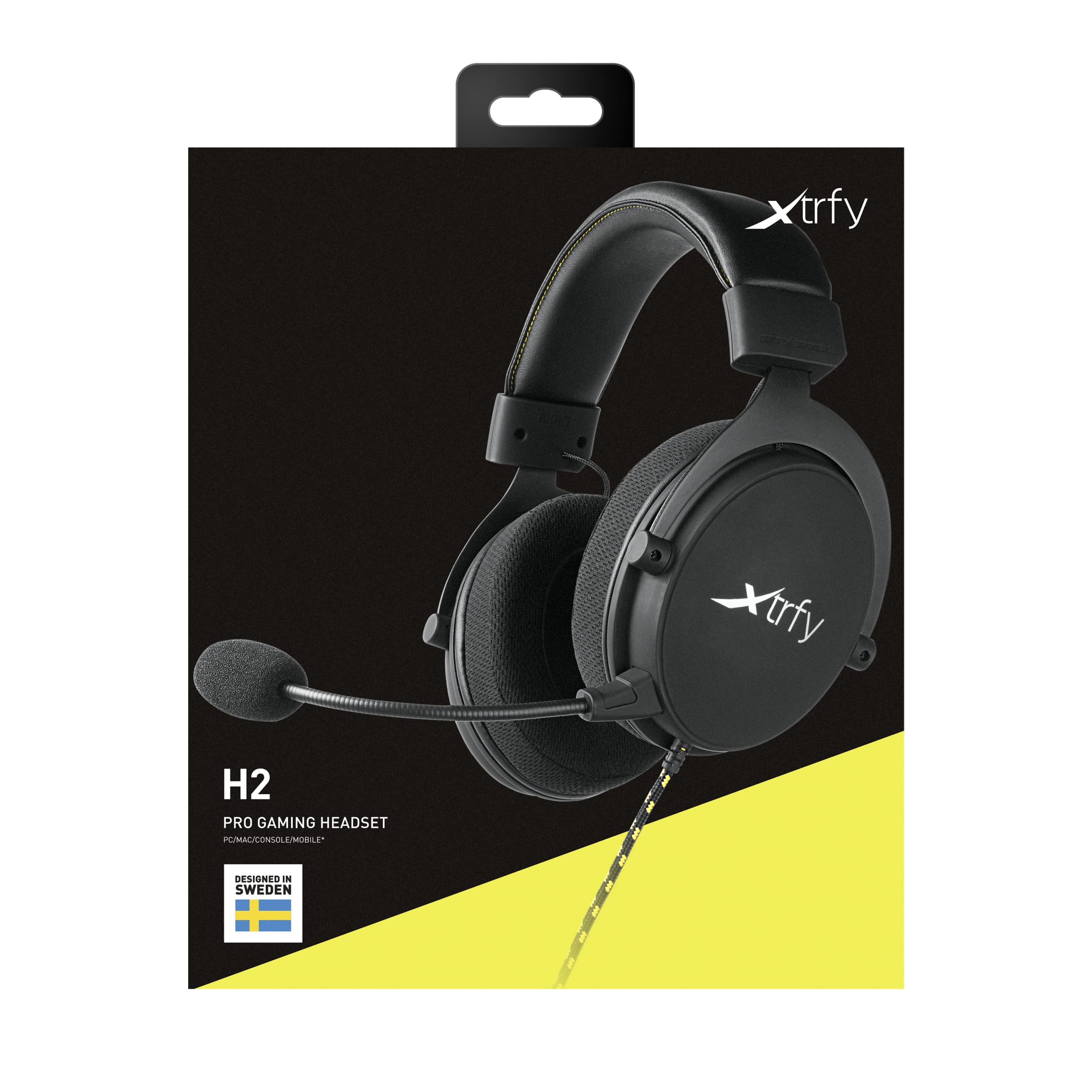 Xtrfy H2 PRO GAMING HEADSET. Esports-optimized soundscape • 53 mm speaker drivers • XL closed over-ear cups • Multi-platform compatible