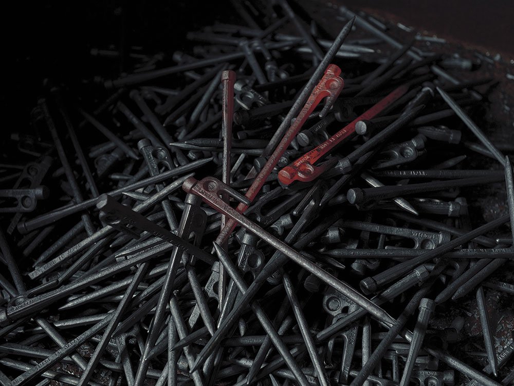 Snow Peak Solid Stake #40, R-104, Forged Steel, for Camping Tents and Tarps, Made in Japan, Lifetime Product Guarantee