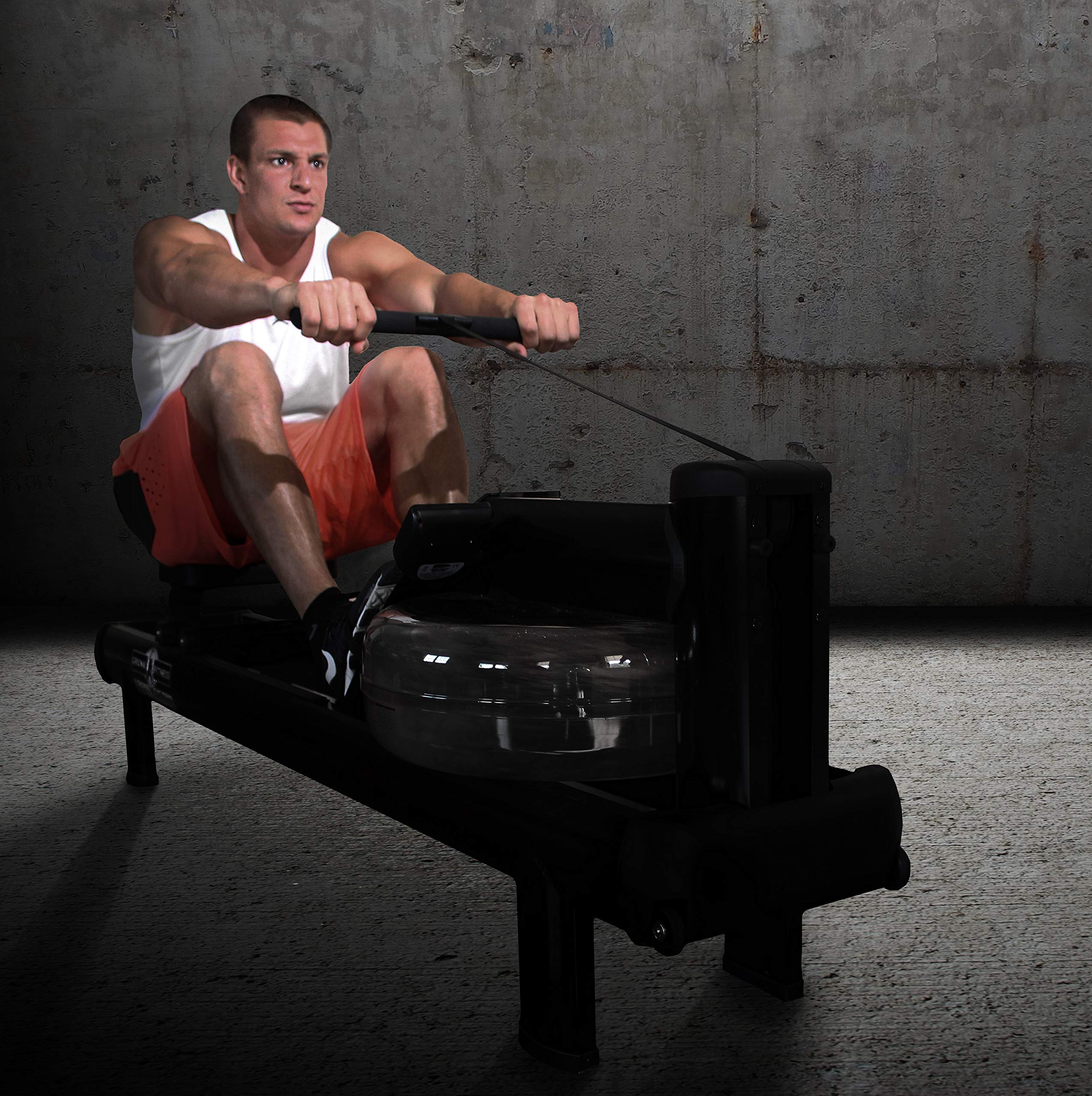 WaterRower Gronk Fitness M1 Hi Rise Water Rowing Machine | Limited Edition Low Impact Cardio Workout Machine | Commercial Grade Water Rowing