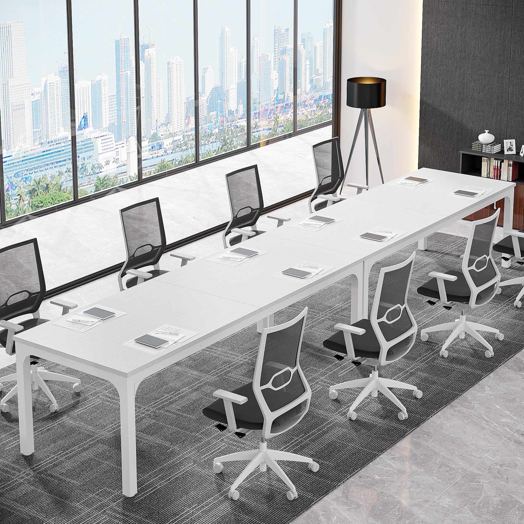 Tribesigns 6.5FT Conference Table, 78.7 Inche Rectangle Meeting Seminar Table, Large Business Tables for 6-8 People (Only Table)
