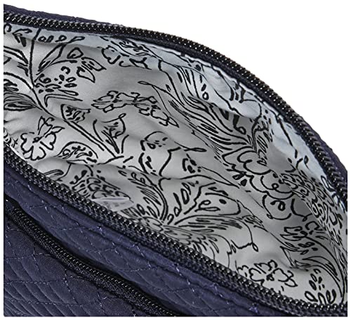Vera Bradley Women's Microfiber Mini Hipster Crossbody Purse With RFID Protection, Navy, One Size