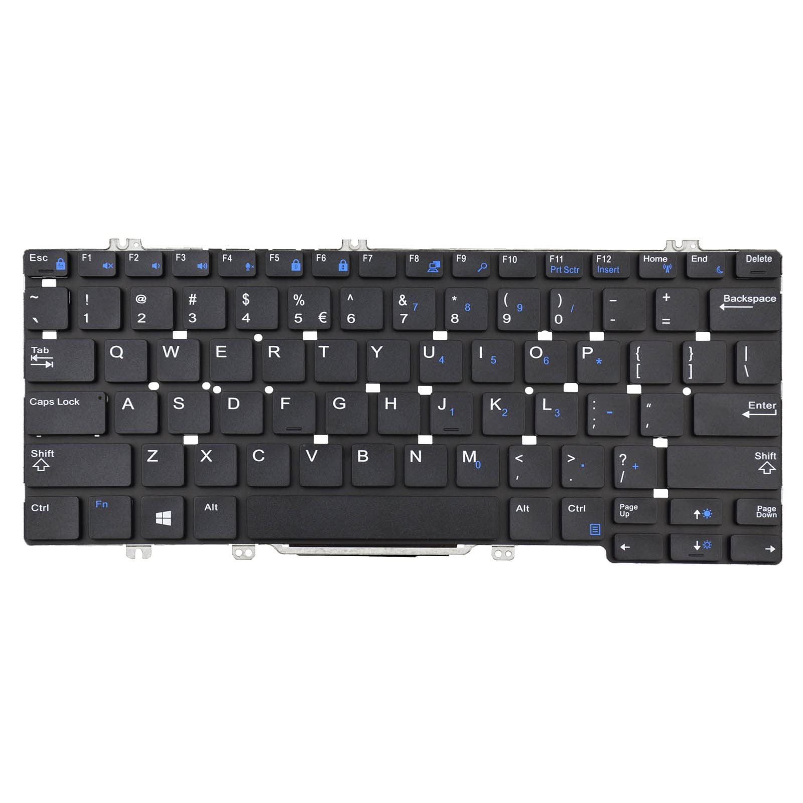 SUNMALL Replacement Keyboard Compatible with Dell Latitude 5280 5288 5289 5290 7280 7290 7380 7389 7390 E5280 E5288 E5289 Layout P/N: PK131S51B00 V160325BS No Frame Black US Layout