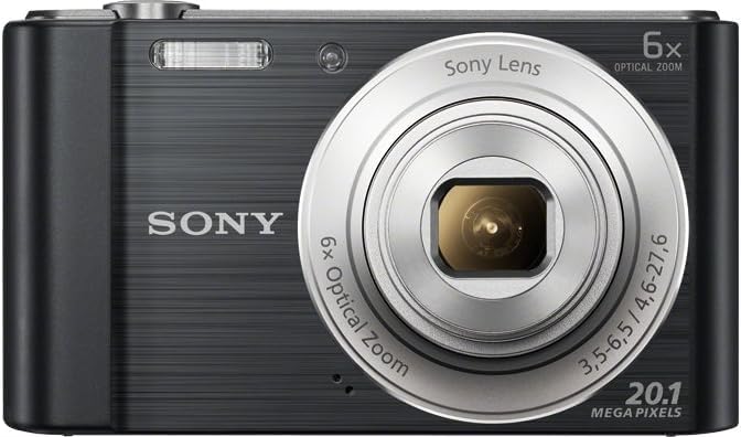 Sony Cyber-Shot DSC-W810 Digital Camera (Black) (DSC-W810/B) + NP-BN1 Battery + 64GB Card + Corel Photo Software + Case + Charger + Card Reader + Flex Tripod + Cleaning Kit + Memory Wallet (Renewed)
