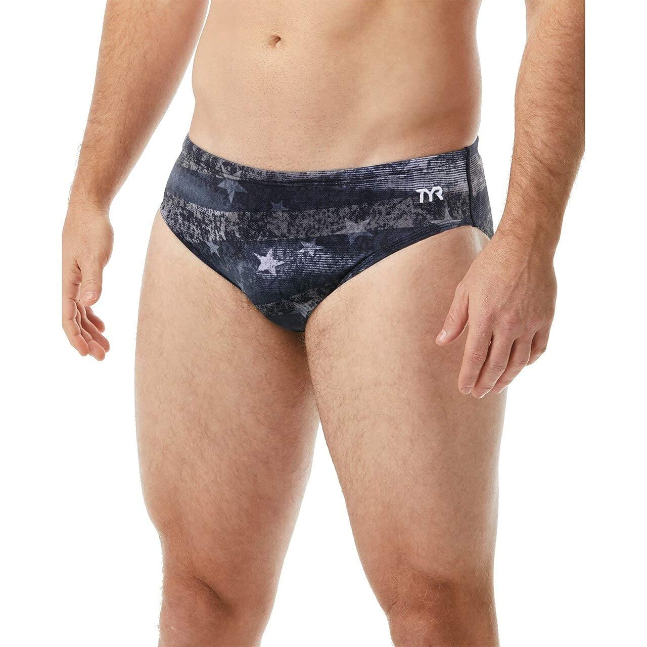 TYR Amrcn DRM Male Racer, BLK/Grey, 38