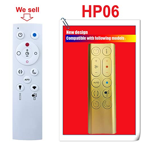 YING RAY Replacement Remote Control for Dyson Pure Hot+Cool Cryptomic HP06 Purifying Heater Fan (Gunmetal Bronze)(White Gold)