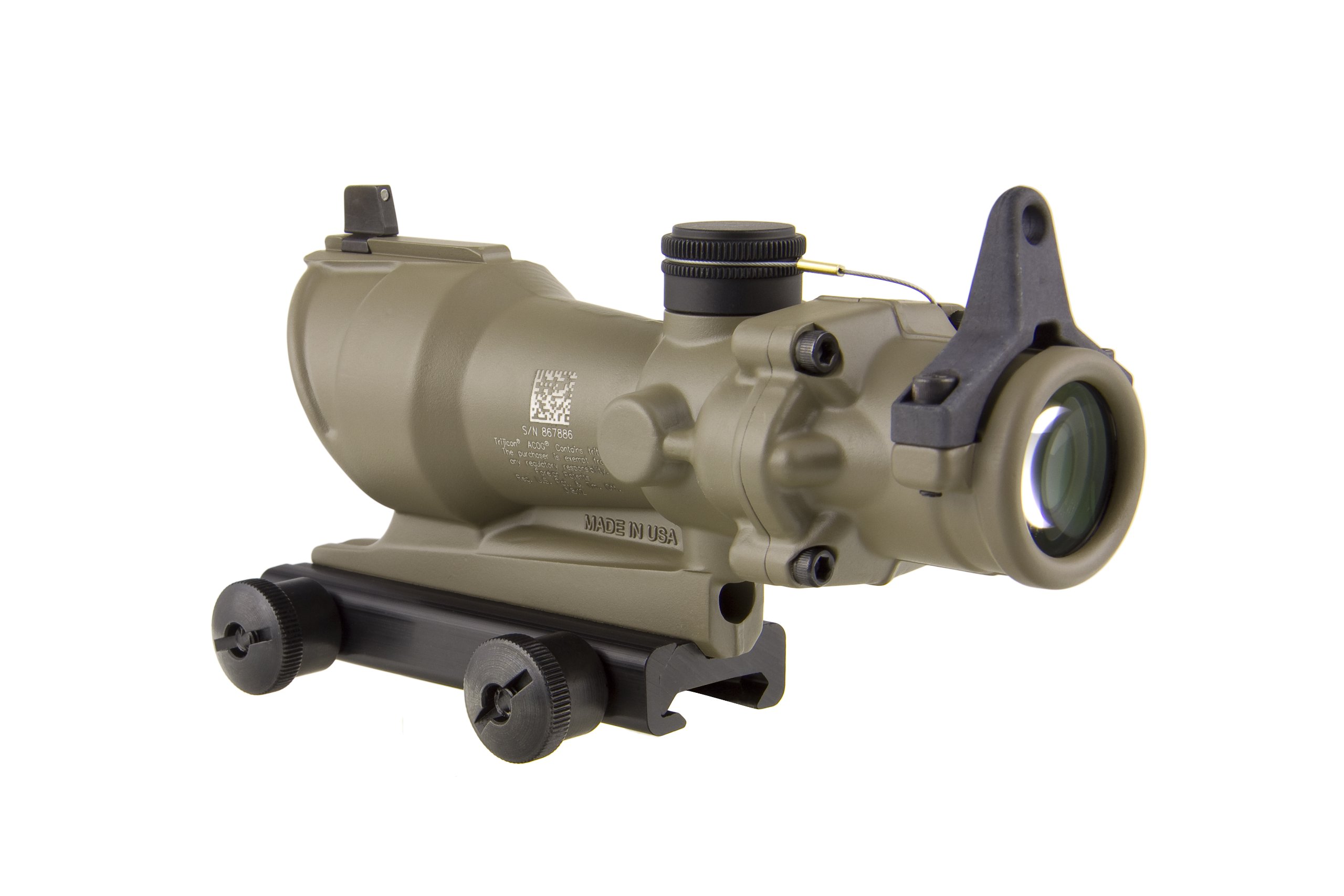 Trijicon ACOG TA01-D-100319 4x 32 Tritium Only, Center Illuminated Amber Crosshair .223 Reticle Scope, Dark Earth