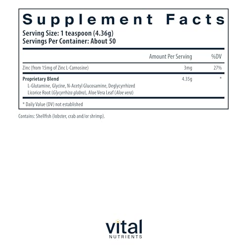 Vital Nutrients Heartburn Tx | Supplement Helps Decrease Occasional Heartburn and Indigestion | with Glycine, Glutamine and Licorice Root | Vegetarian | Gluten, Dairy and Soy Free | 50 Servings