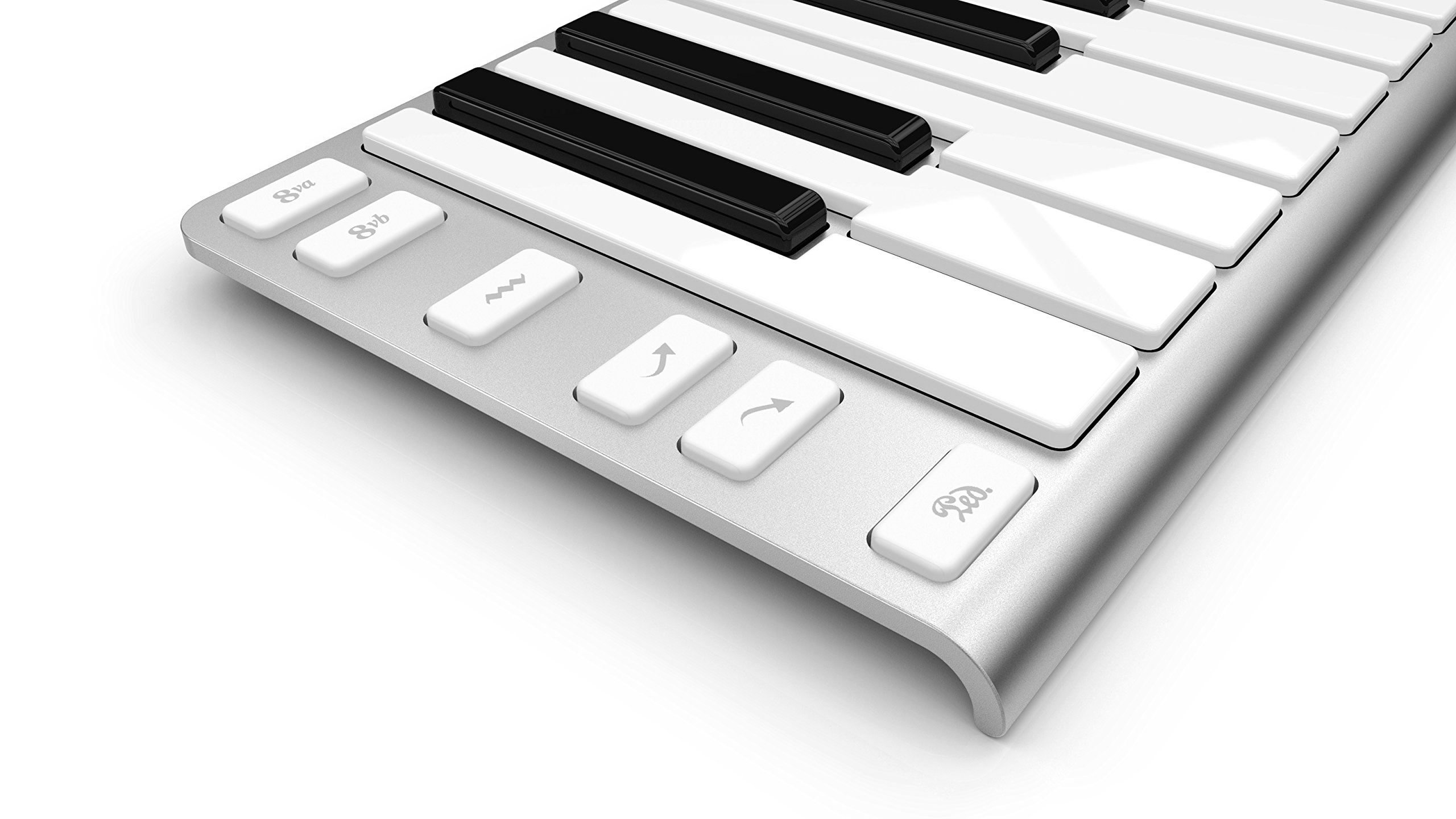 Xkey 25 USB MIDI Keyboard - Apple-Style Ultra-Thin Aluminum Frame, 25 Full-Size Velocity-Sensitive Keys, Polyphonic Aftertouch, Ultra-Low Latency, Simply Plug & Play on iPad, iPhone, Mac, PC