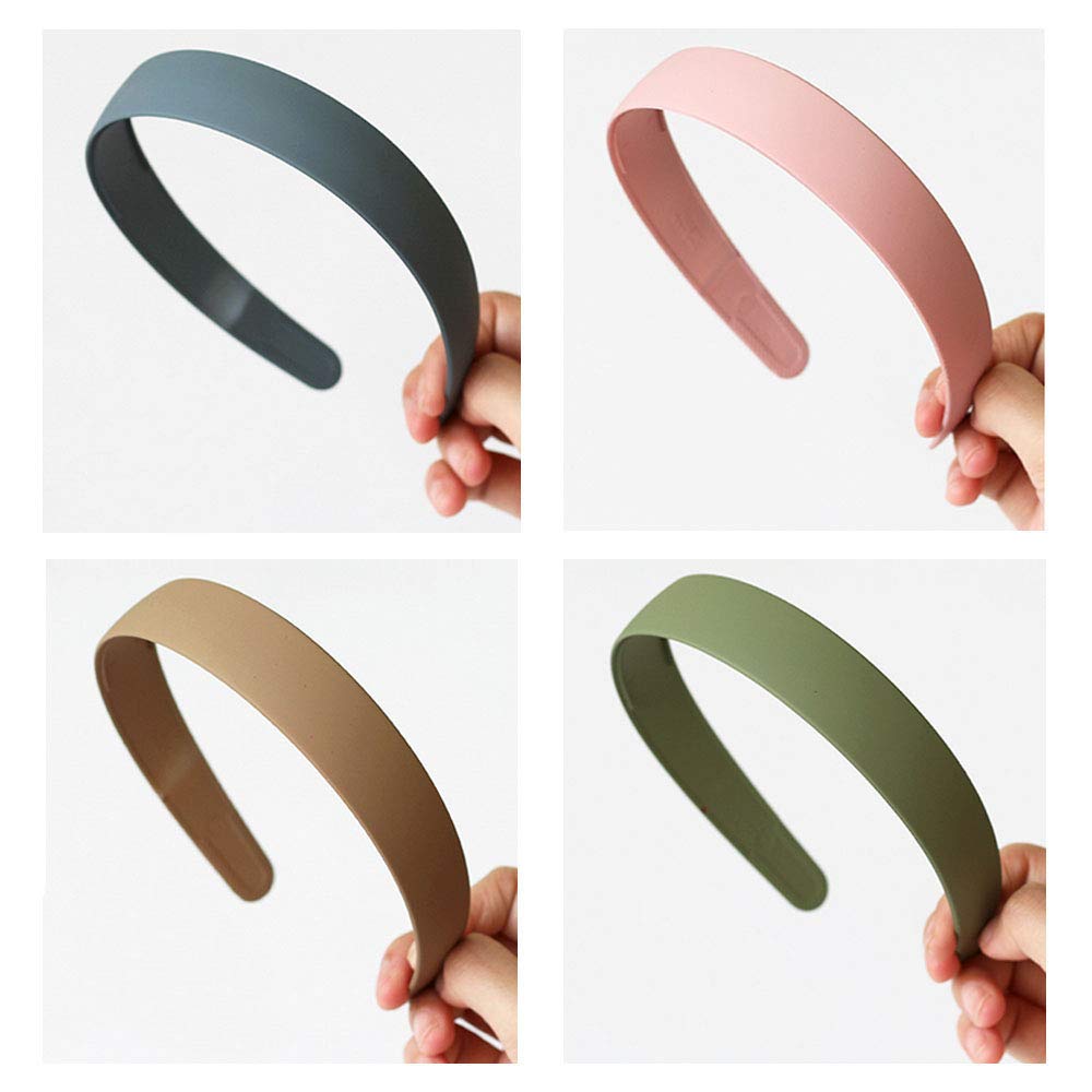 Yazon 25mm Plastic Headbands For Women Girls Simple Hard Headbands with Teeth Plain Winter Headbands For Kids Teens 12pcs