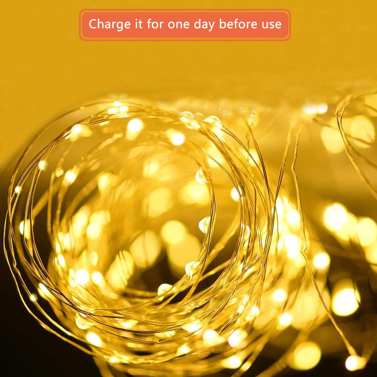WINBOOM Solar String Lights,100LED Solar Powered Fairy Lights 32.8FT 8 Modes Waterproof Copper Wire Solar Decorative Lights Indoor Outdoor for Garden Yard Xmas Party Wedding Decorations(Warm White)