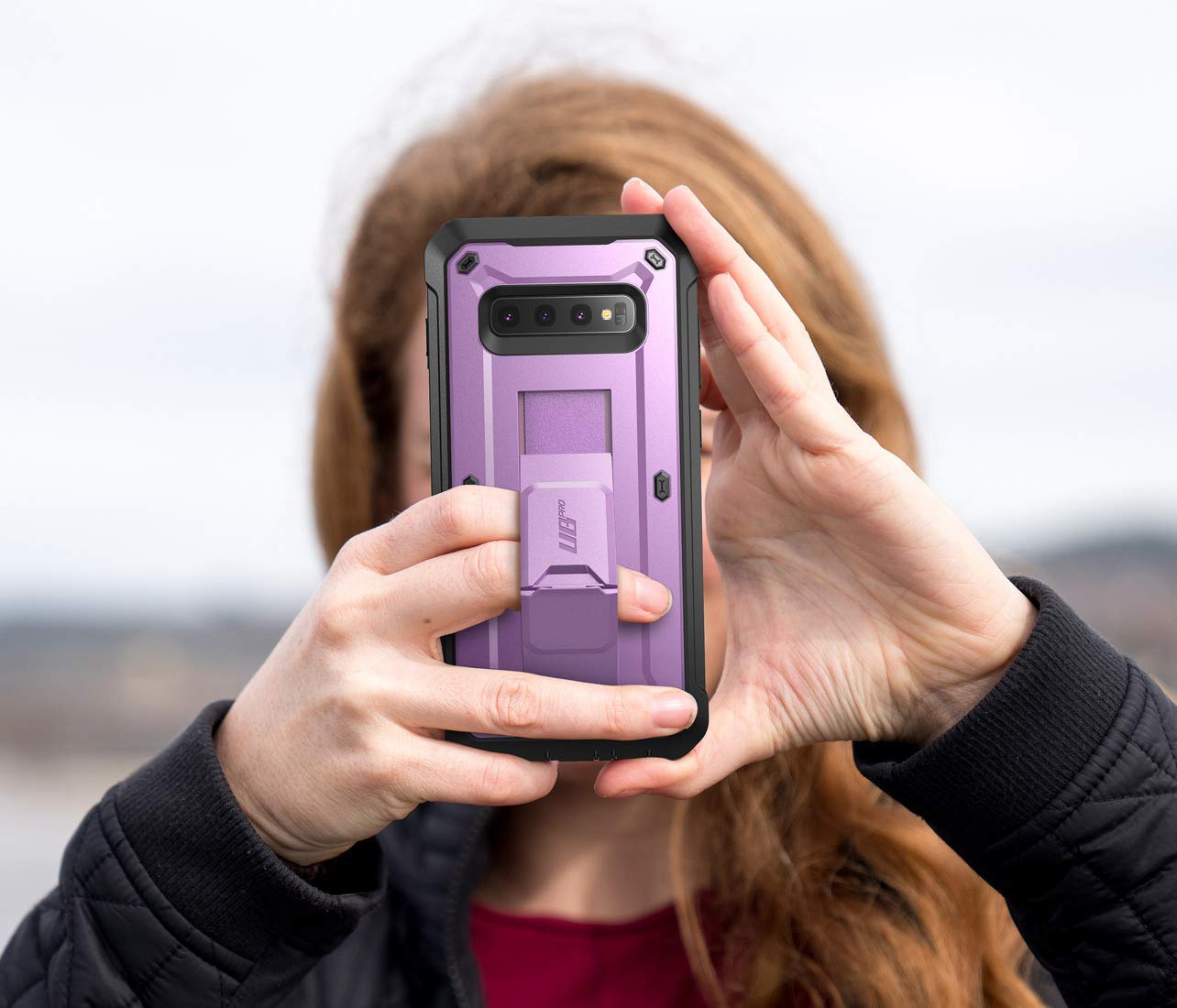 SUPCASE Unicorn Beetle Pro Series Designed for Samsung Galaxy S10 Plus Case (2019 Release) Full-Body Dual Layer Rugged with Holster & Kickstand Without Built-in Screen Protector (Purple)