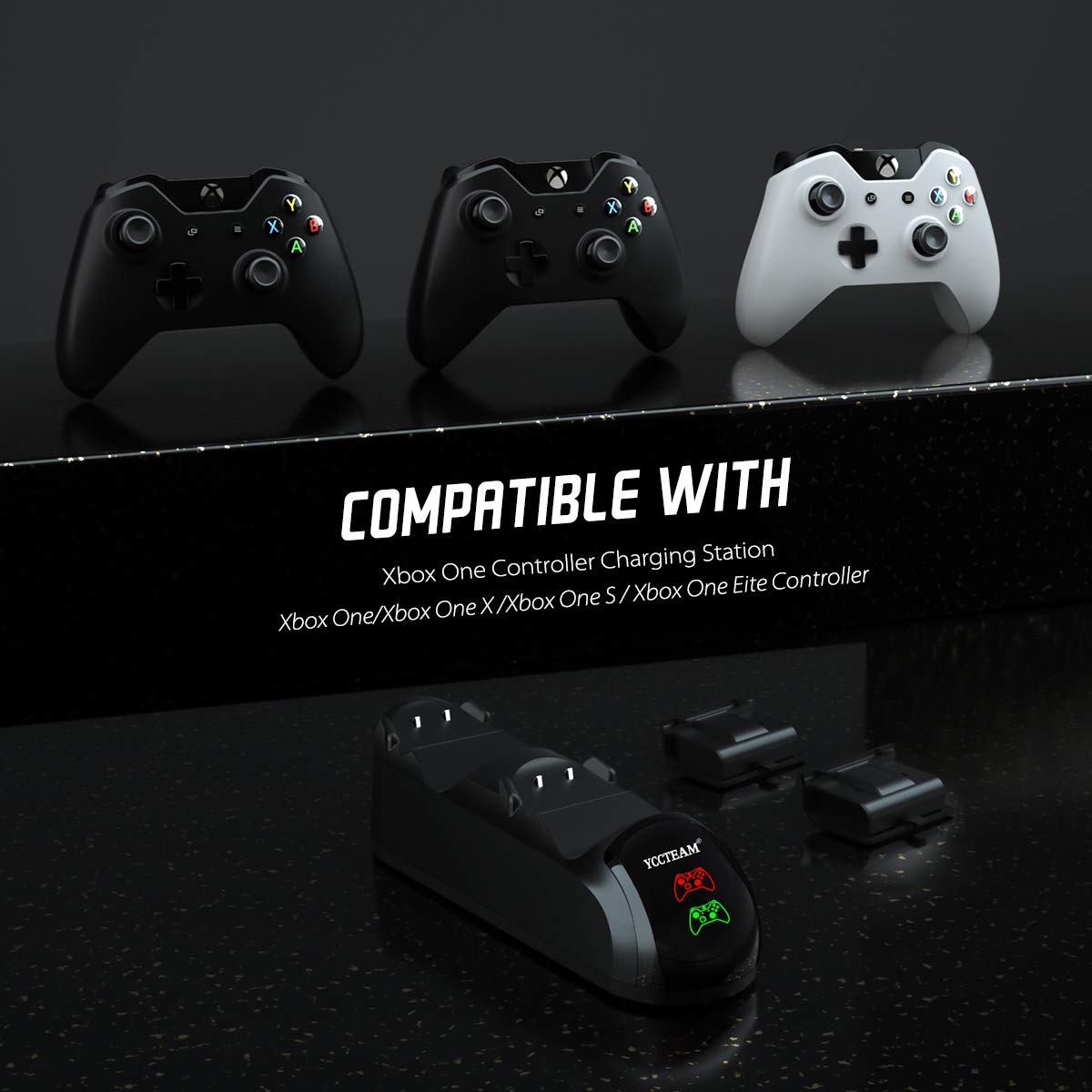 YCCTEAM Controller Charger ,High Speed Charging with 2 Rechargeable Battery Pack