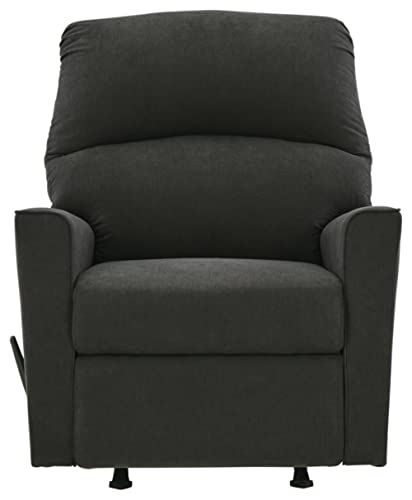 Signature Design by Ashley Lucina Casual Upholstered Rocker Recliner, Dark Gray