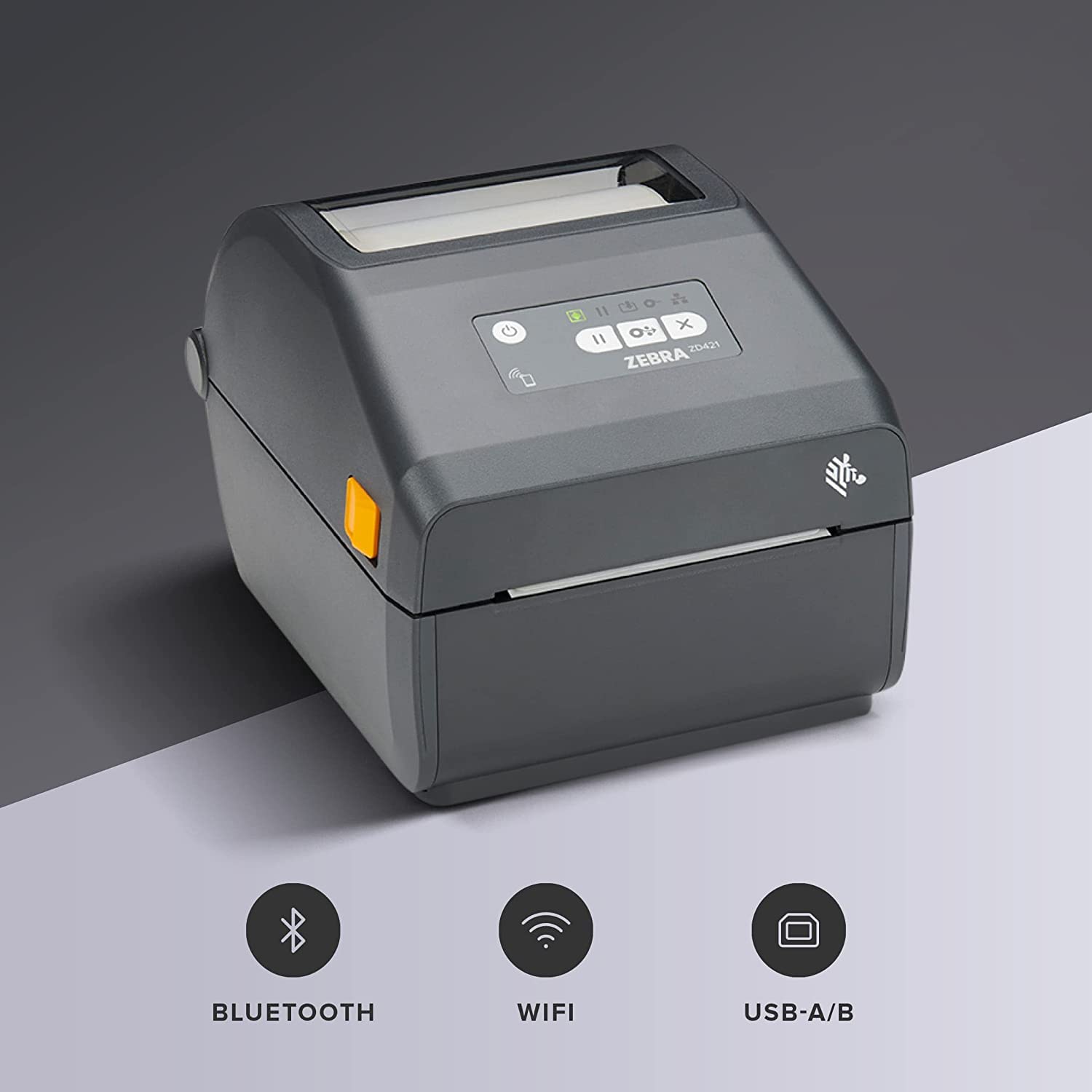 ZEBRA ZD421 Direct Thermal Only Desktop Printer - Bluetooth, Wi-Fi, USB Connectivity - 4" Print Width, 203 DPI, 6 IPS, Monochrome Barcode Label Printer - ZD4A042-D01W01EZ YKGAV