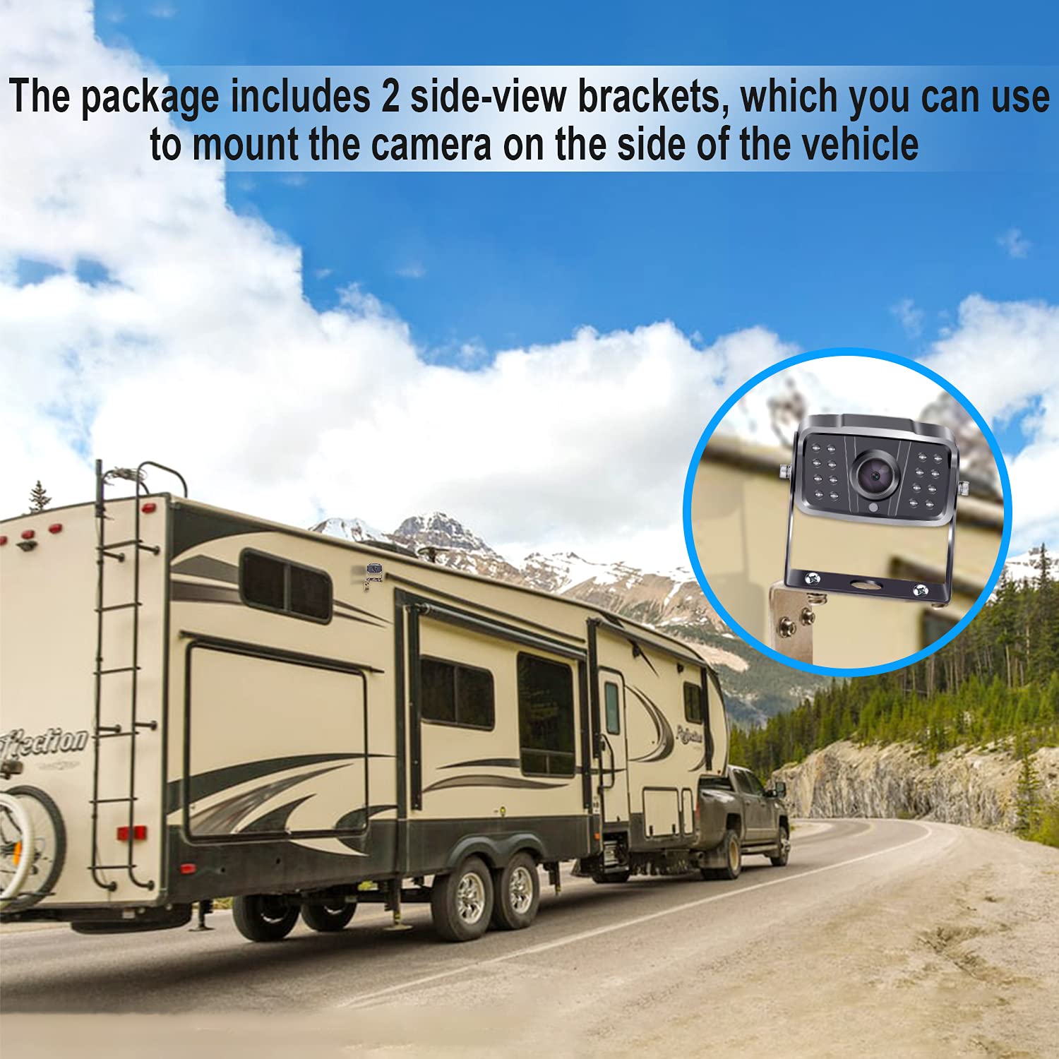 Wireless Backup Camera for RV AMTIFO HD 1080P Wireless 4 Rear View Cameras with 7'' Monitor for RVs/Trailers/5th Wheels/Motorhomes,Digital Signal,150° Wide Angle,IR Night Vision - A4