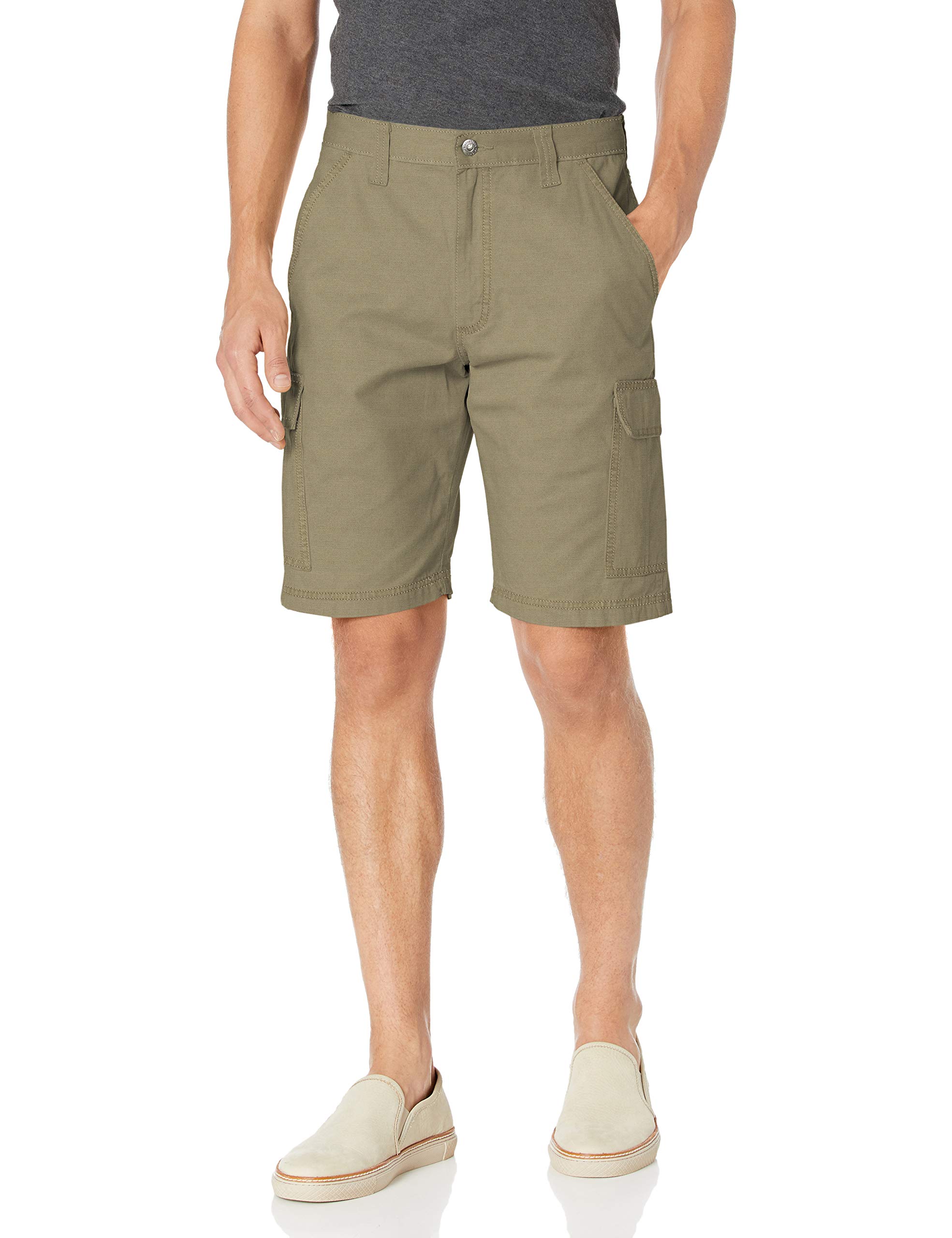Wrangler Authentics Men's Classic Relaxed Fit Cargo Short, Military Ripstop, 42