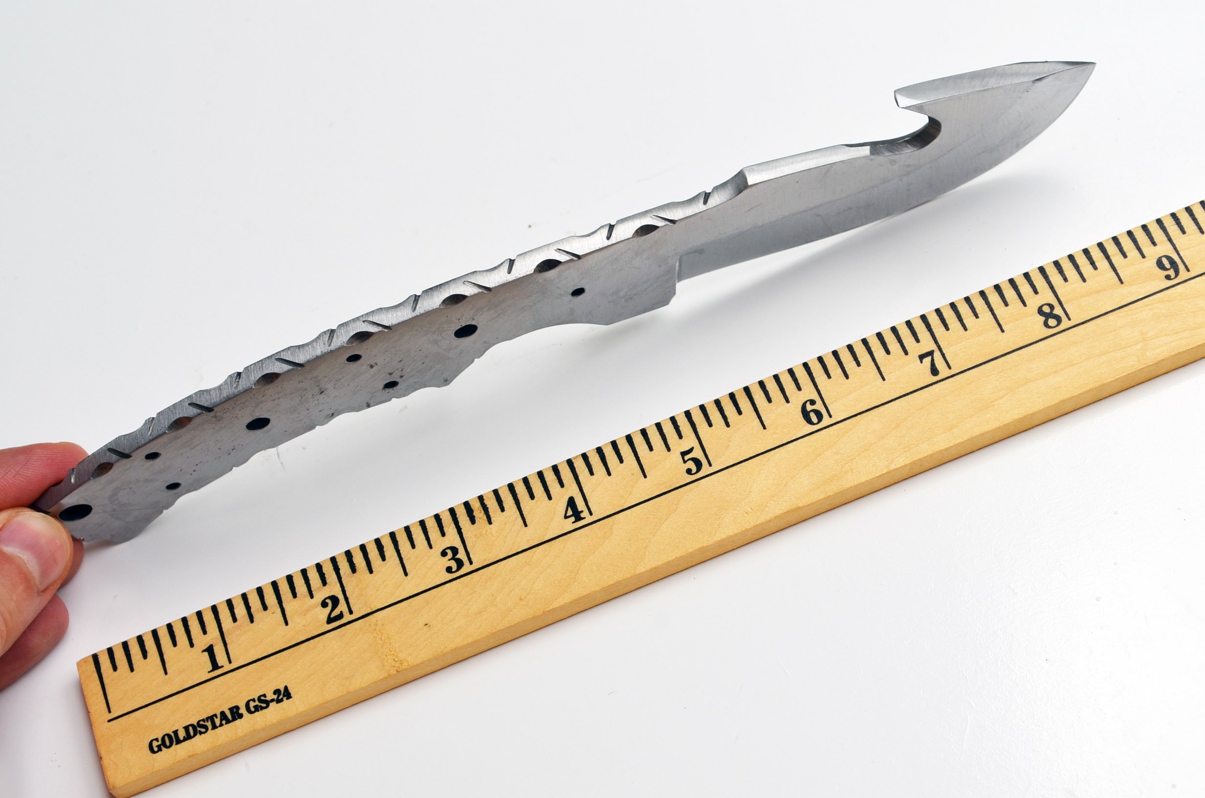 Whole Earth Supply 1095 High Carbon Steel Guthook Knife Blank Blade Hunting Skinning Skinner 1095HC