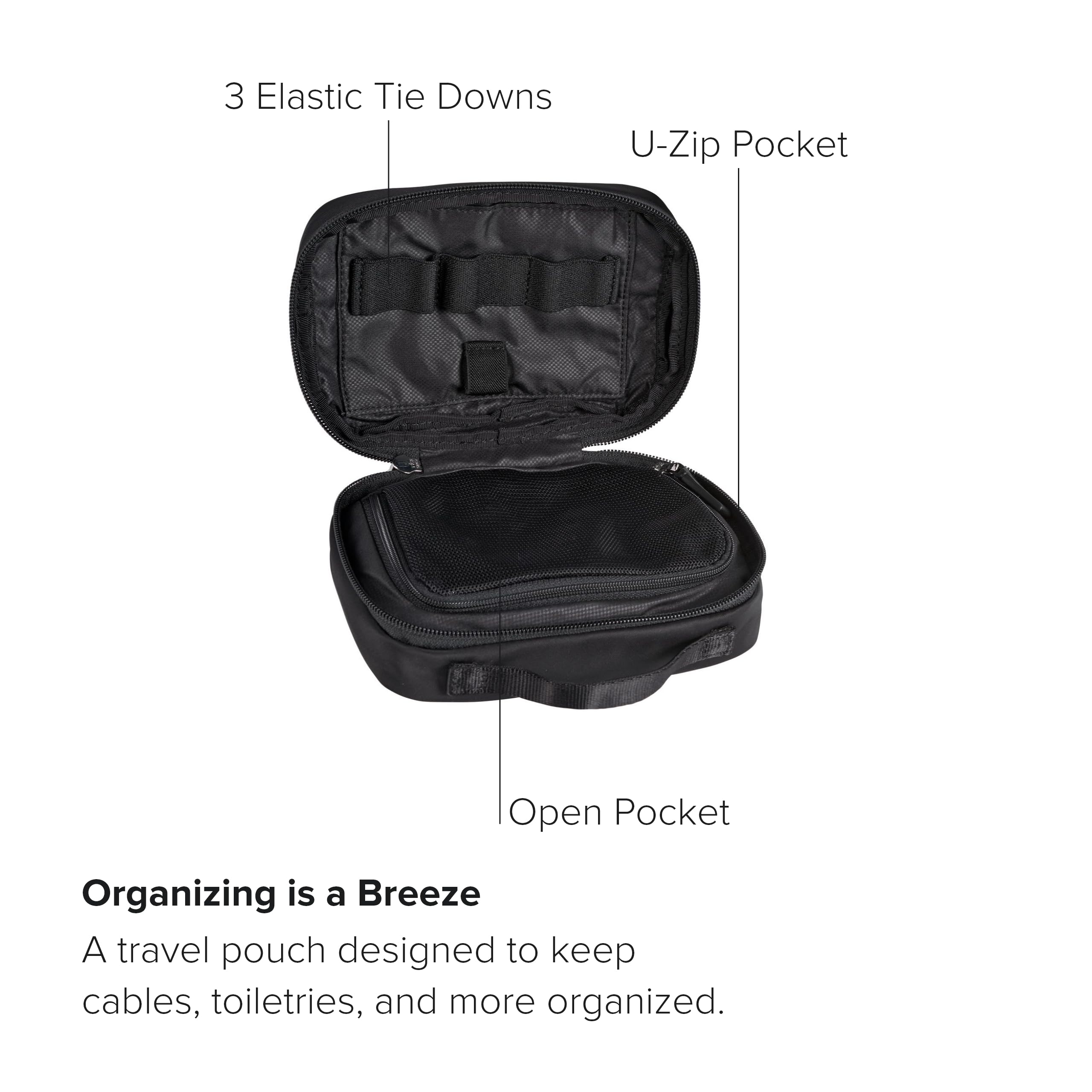 TUMI - Luggage Accessories Pouch - Travel Toiletry Bag for Men and Women - Small - Black