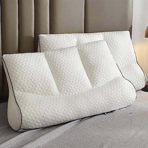 ZIFARM Bed Pillows, Neck Support Cervical Cushion, Hexagonal Grid, Lesson Shape, Orthopedic Cushion, Bed Supplies