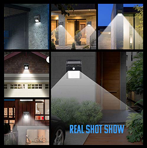 Solar Light LED Wall Lamp PIR Motion Sensor Light for Home Garden Fence Yard Outdoor Waterproof Street Light with 20 SMD LEDs Solar Powered Sunlight Human Body Induction Lamps