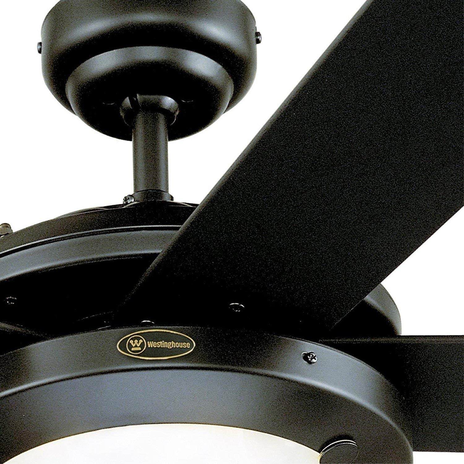 Westinghouse Lighting 78016 Westinghouse Comet 52-Inch Matte Indoor Ceiling Fan, Light Kit with Frosted Glass (Black 2 Pack)