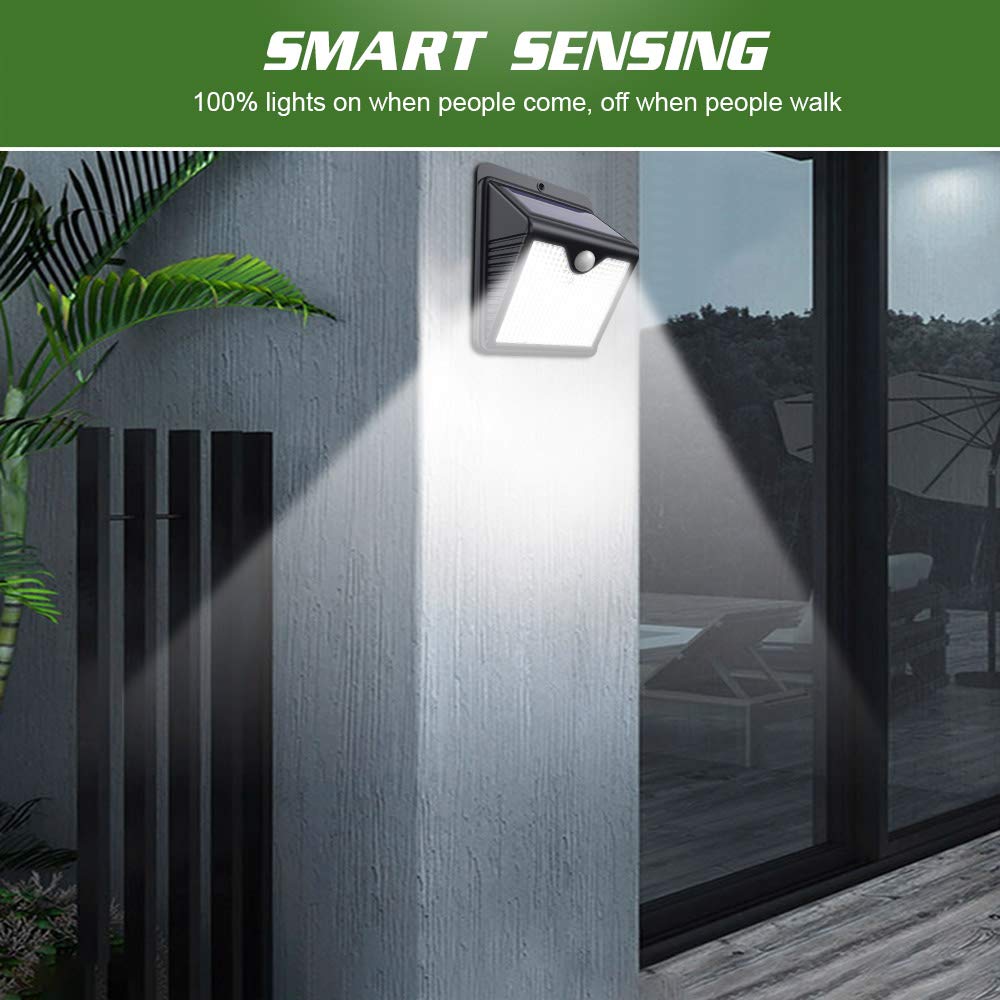 Solar Lights Outdoor [4Pack - 150LED Super Bright] Solar Security Lights Motion Sensor Lights IP65 Waterproof Wall Lights Solar Powered Lights for Garden Patio Yard Deck Garage Fence Pool