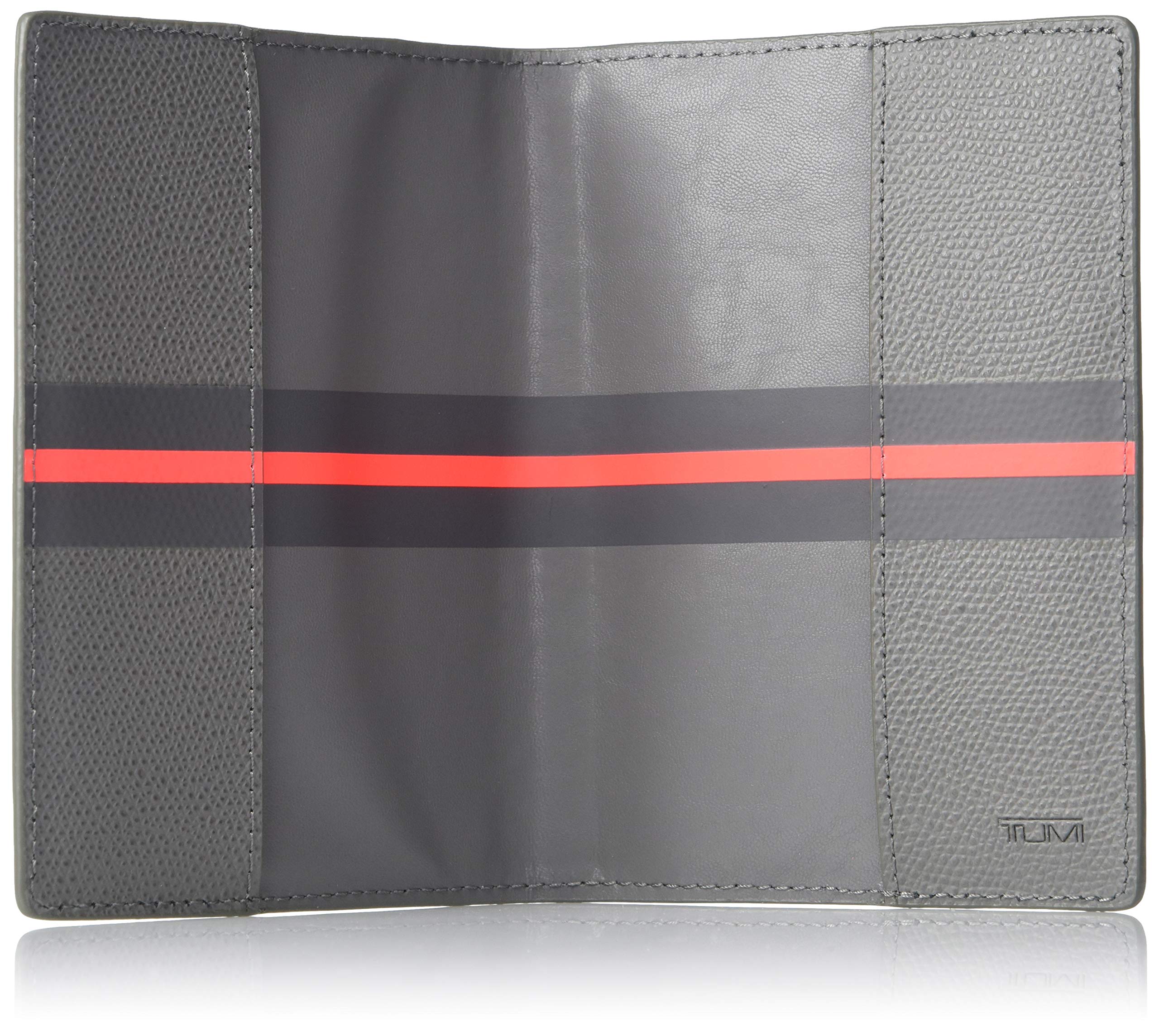TUMI(トゥミ) Men's Leather Travel Wallet, Gray Stripes