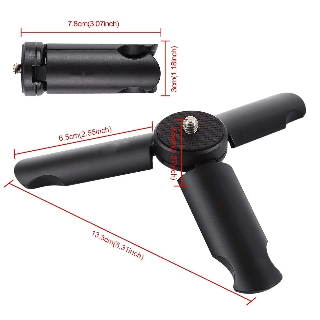 XIANYUNDIAN Mini Universal Tripod Stand 1/4'' for Smartphone Action Camera Holder Compatible with iPhone/Samsumg/Xiaomi Compatible with Gopro 6 /DJI Camera Tripods