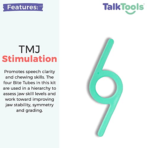 TalkTools Chewy | Oral Motor Sensory Tool for Kids and Toddlers | Therapy Tools to Improve Chewing and Biting (Green and Purple, 2 Count (Pack of 1))