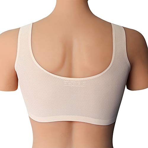 ZMASI Silicone Breast Form Pocket Bra Mastectomy Bras for Mastectomy Prosthesis Crossdresser (Nude)