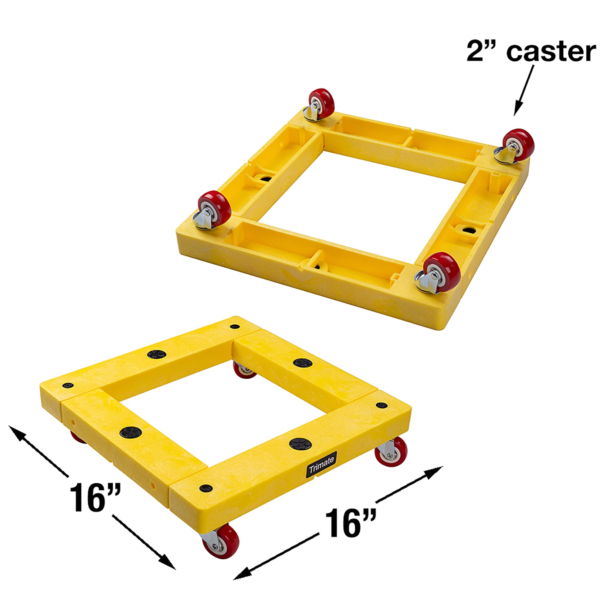 trimate KD Furniture Dolly, 300Lbs, Square: 16βx16β, Multicolor