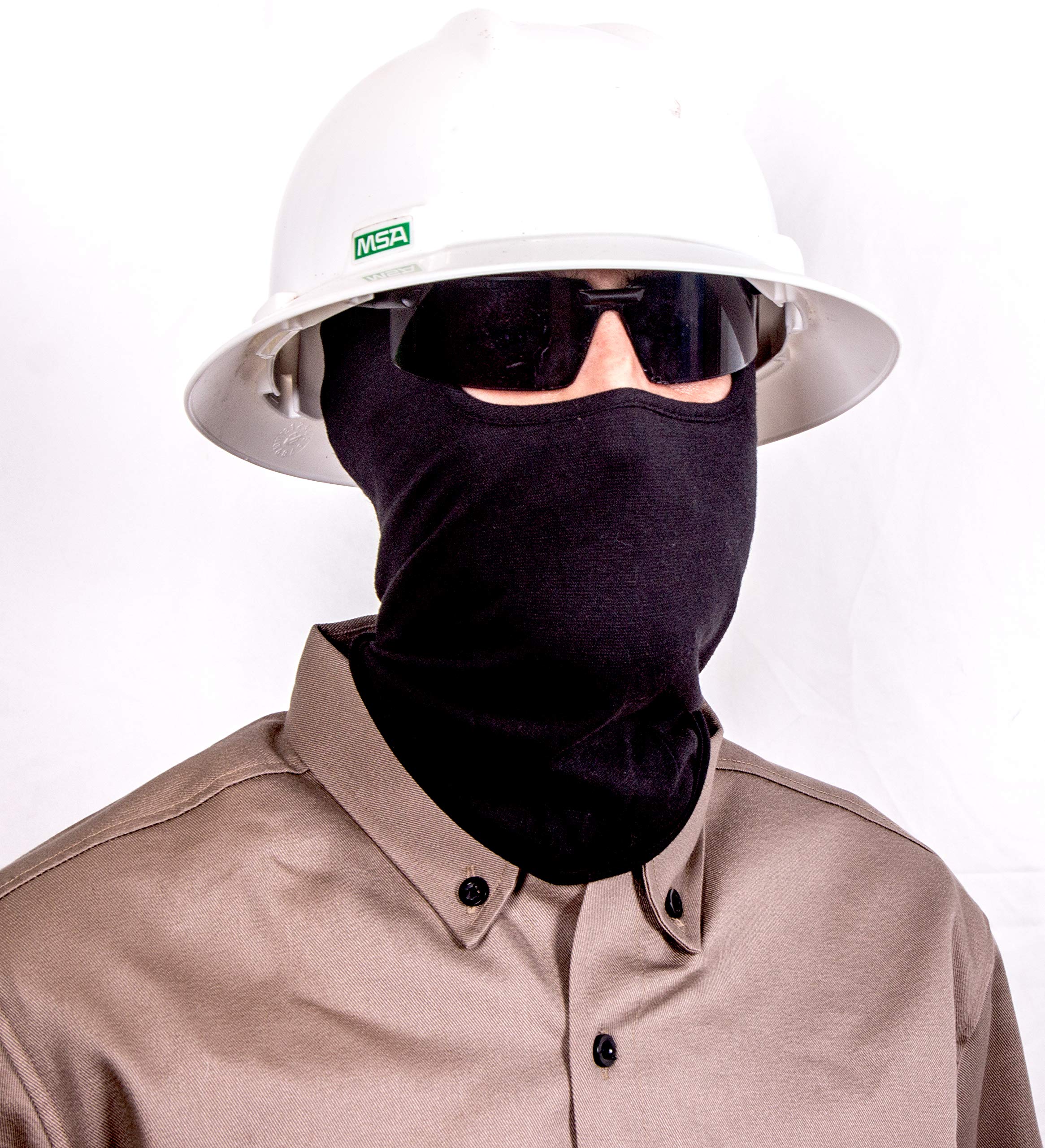 Texas FRC - Flame Resistant Balaclava Protective Face Masks with Filter Pocket - HRC 2-100% Cotton Lightweight - FRC Mask (Black)