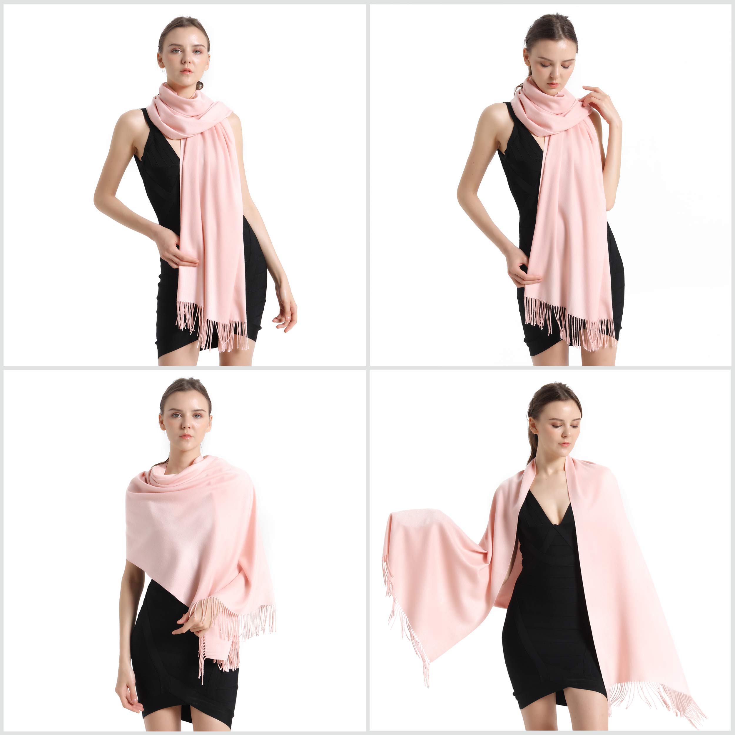 vimate Pashmina Shawls and Wraps, Pashmina Scarves with Medium Thickness for All Seasons