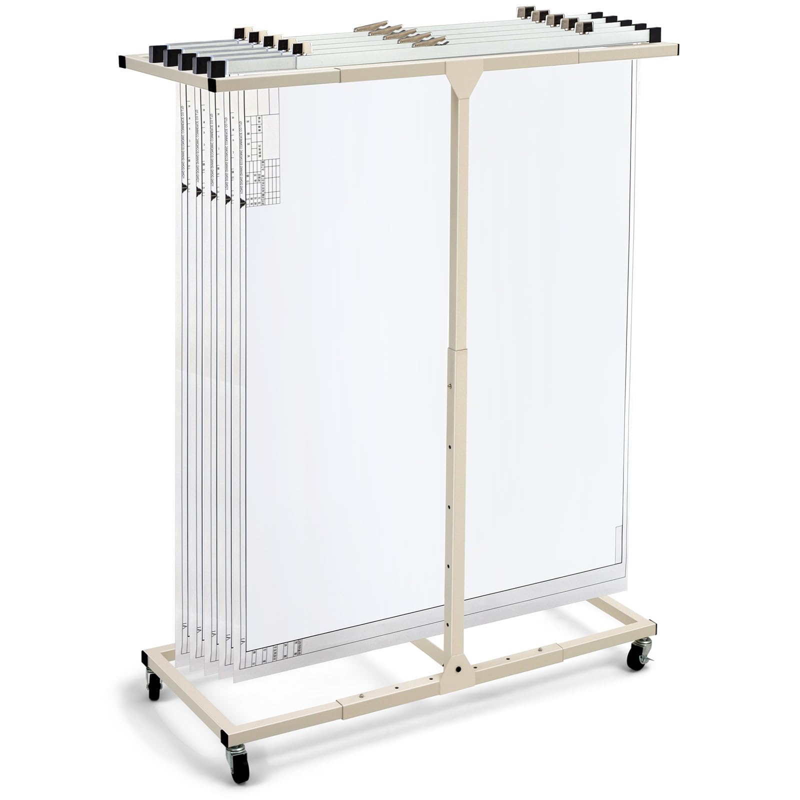 Tatuo Mobile Blueprint Holder Vertical Heavy Duty Blueprint Storage Width Height Adjustable Poster Display Rack Map Organizer Rack Mobile Plan Center File Organizer Stand for Home Office
