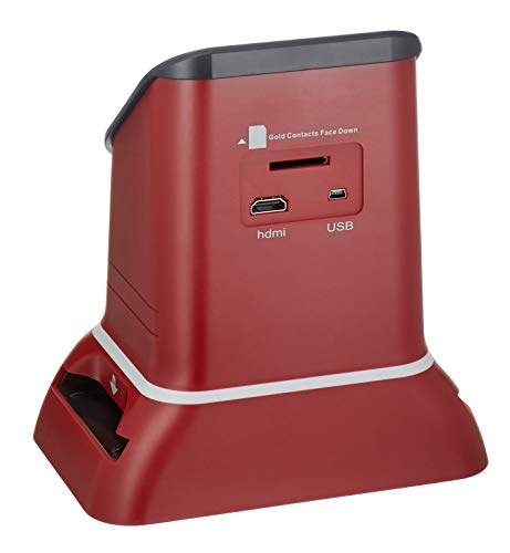 Wolverine F2D Saturn Digital Film & Slide Scanner - Converts 120 Medium Format, 127 Film, Microfiche, 35mm Negatives & Slides to Digital JPEG - Large 4.3" LCD w/HDMI Output (Red)