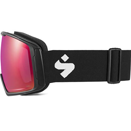 Sweet Protection Clockwork MAX RIG Reflect BLI (Bonus Lens Included) Goggles - Ski and Snowboard Gear with UV Protection, Anti-Fog, and Interchangeable Lens, Bixbite+RIG L Amethyst/Matte Black/Black