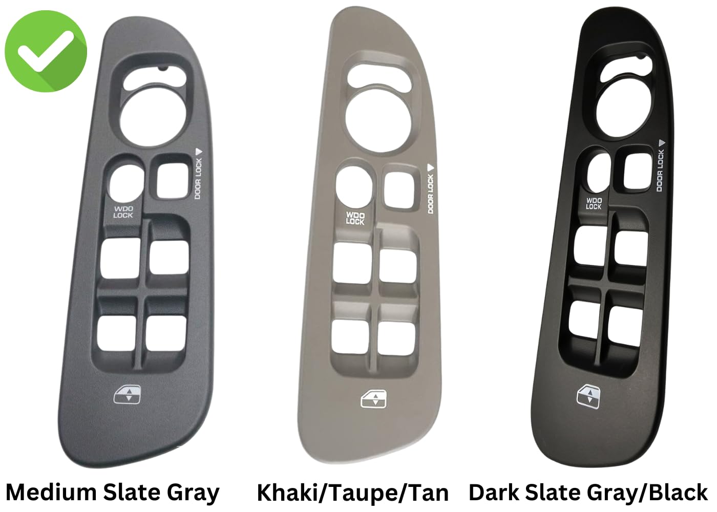 SWITCHDOCTOR Window Master Switch and Gray Bezel Set for 2002-2008 Dodge Ram 1500 2500 3500 (Quad Cab) (68171680AA, 56049805AB, 56049805AA, 56045334AE) (Medium Slate Gray)