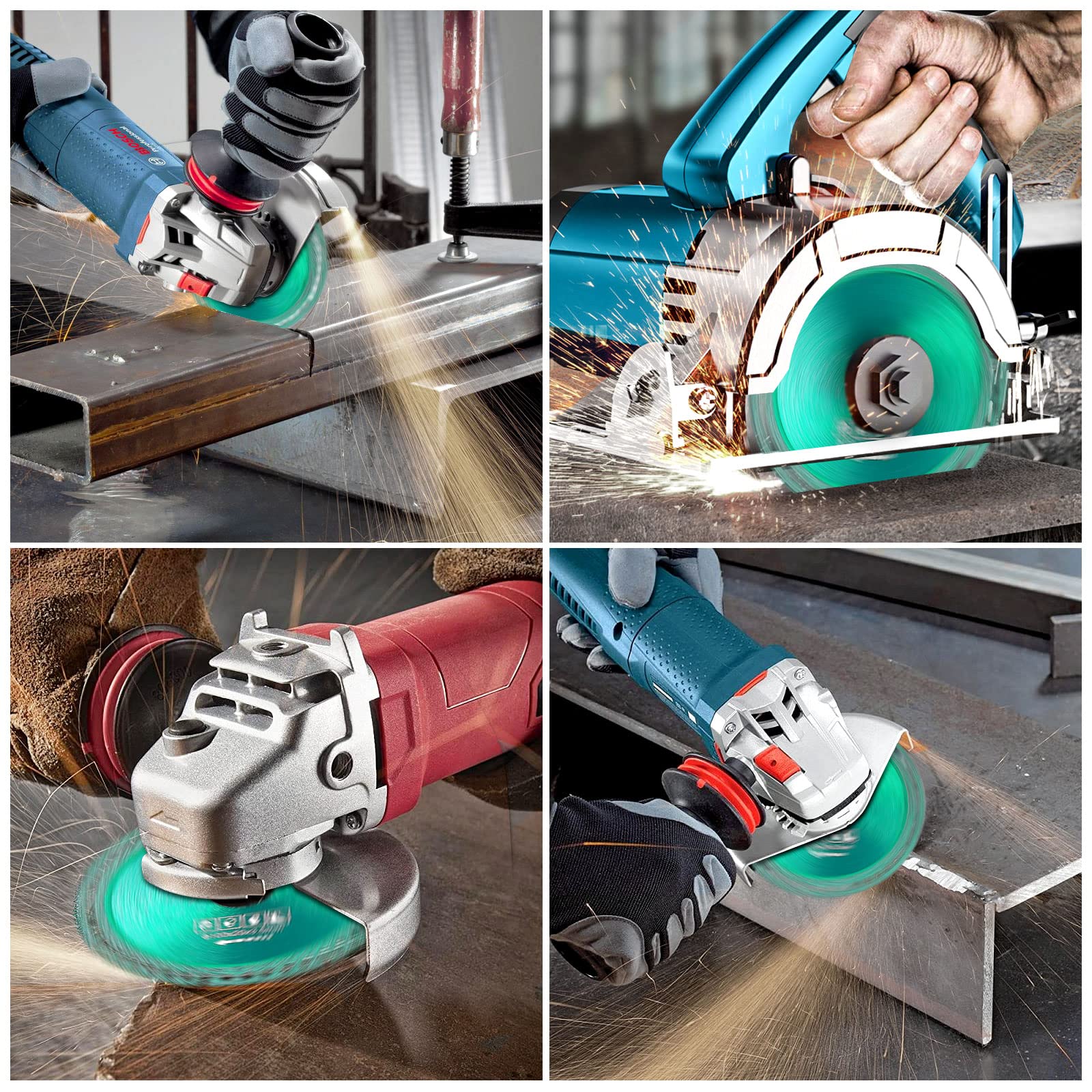 Yiishuiil Indestructible Disc for Grinder, Upgraded Angle Grinder Cutting Disc, 4 Inch Ultra-Thin Saw Blade Diamond Cutting Wheels, Cutter Saw for Glass Wood Stone Metal Ceramic Tile (5Pcs)