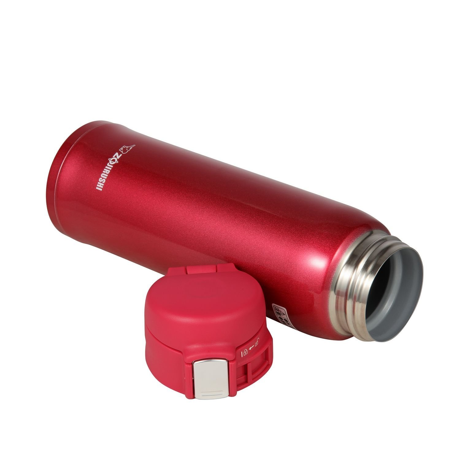 Zojirushi SM-SA48RW Stainless Steel Vacuum Insulated Mug, 1 Count (Pack of 1), Clear Red