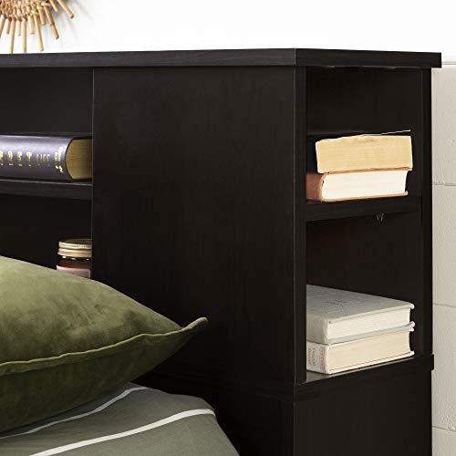 South Shore Vito Bookcase Headboard, Queen, Chocolate