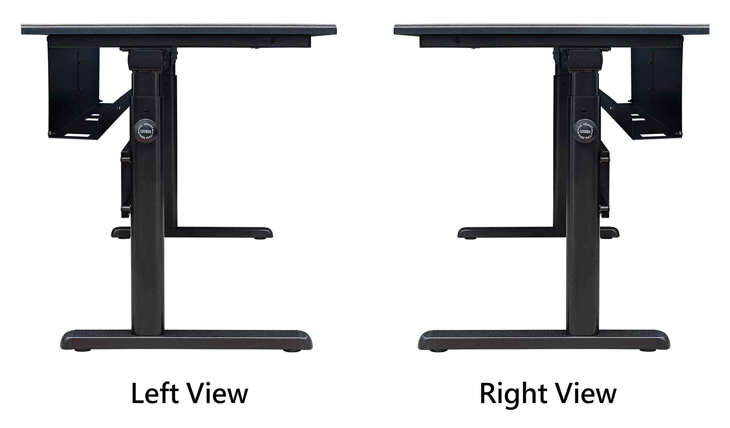 Thermaltake Tt Gaming Level 20 Gt Battlestation Computer Gaming Desk, Adjustable Heights, Scratch Resistant Surface, Full-Sized Desk Mat, GD-LBS-BRHANX-01 , Black