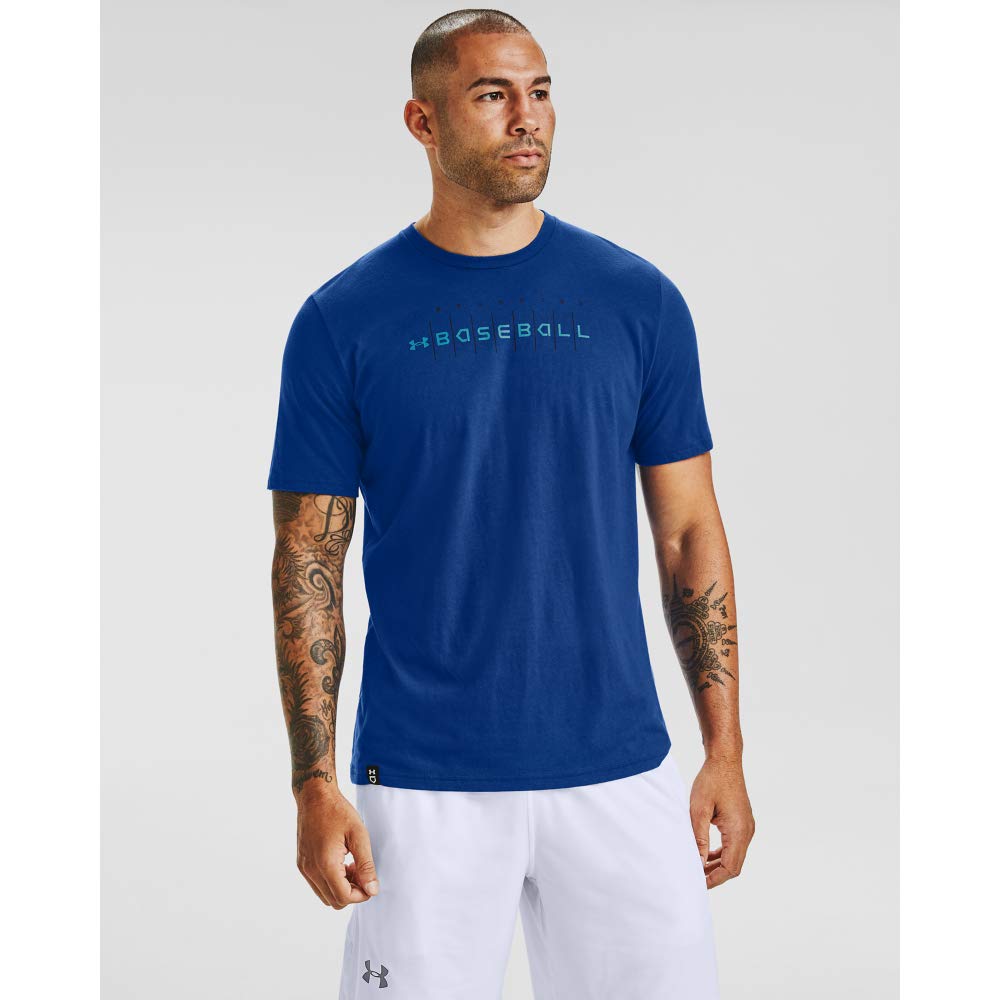 Under Armour Graphic T Baseball Wordmark, Royal (400)/Midnight Navy, X-Large