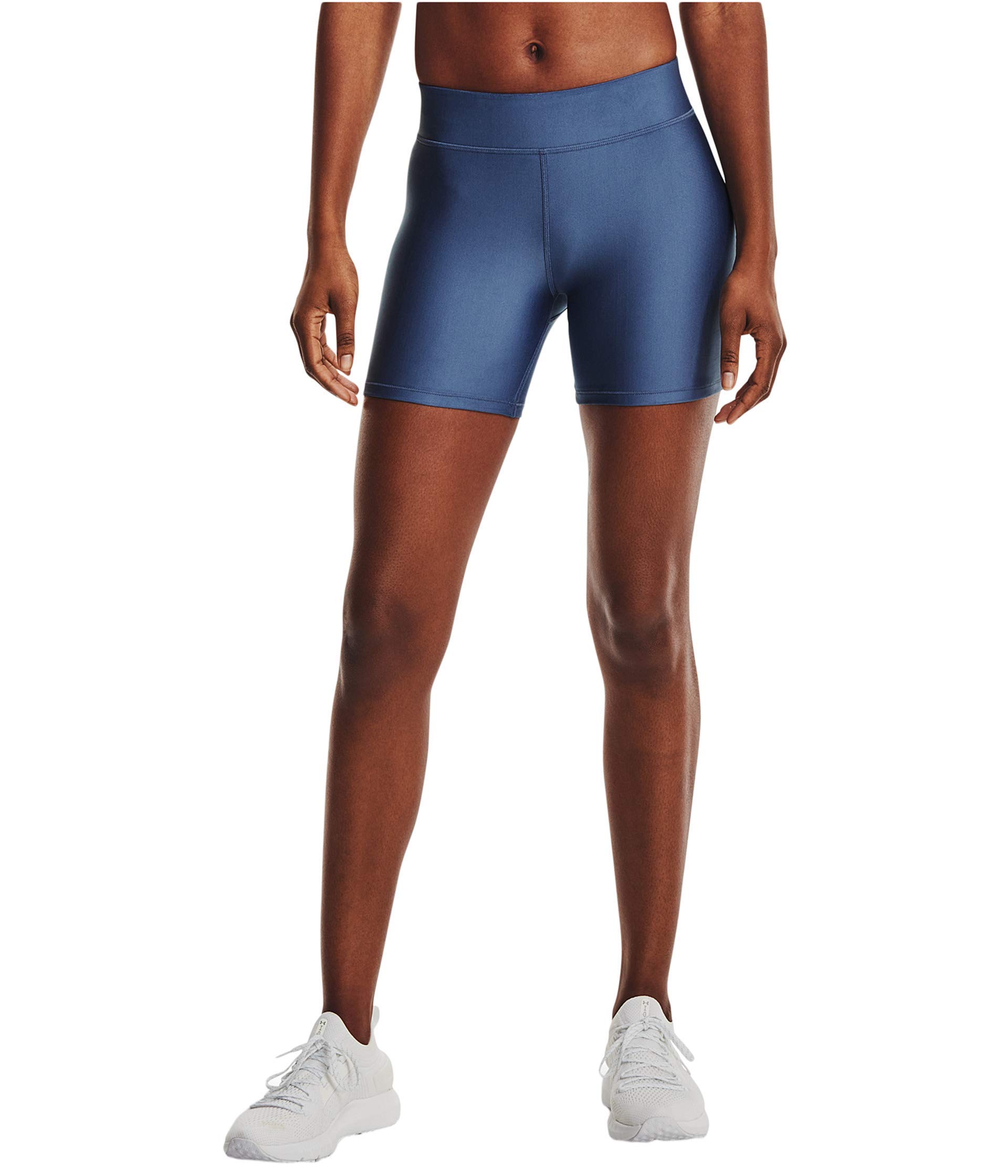 Under Armour Heatgear Armour Mid Rise Middy, Mineral Blue (470)/White, X-Large